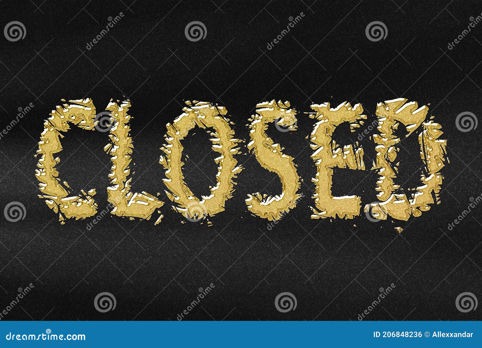 Closed Sign, Symbol, Closed Text Stock Illustration - Illustration of ...
