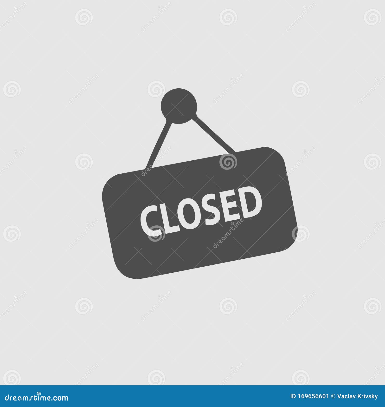Closed sign text vector stock vector. Illustration of service - 169656601