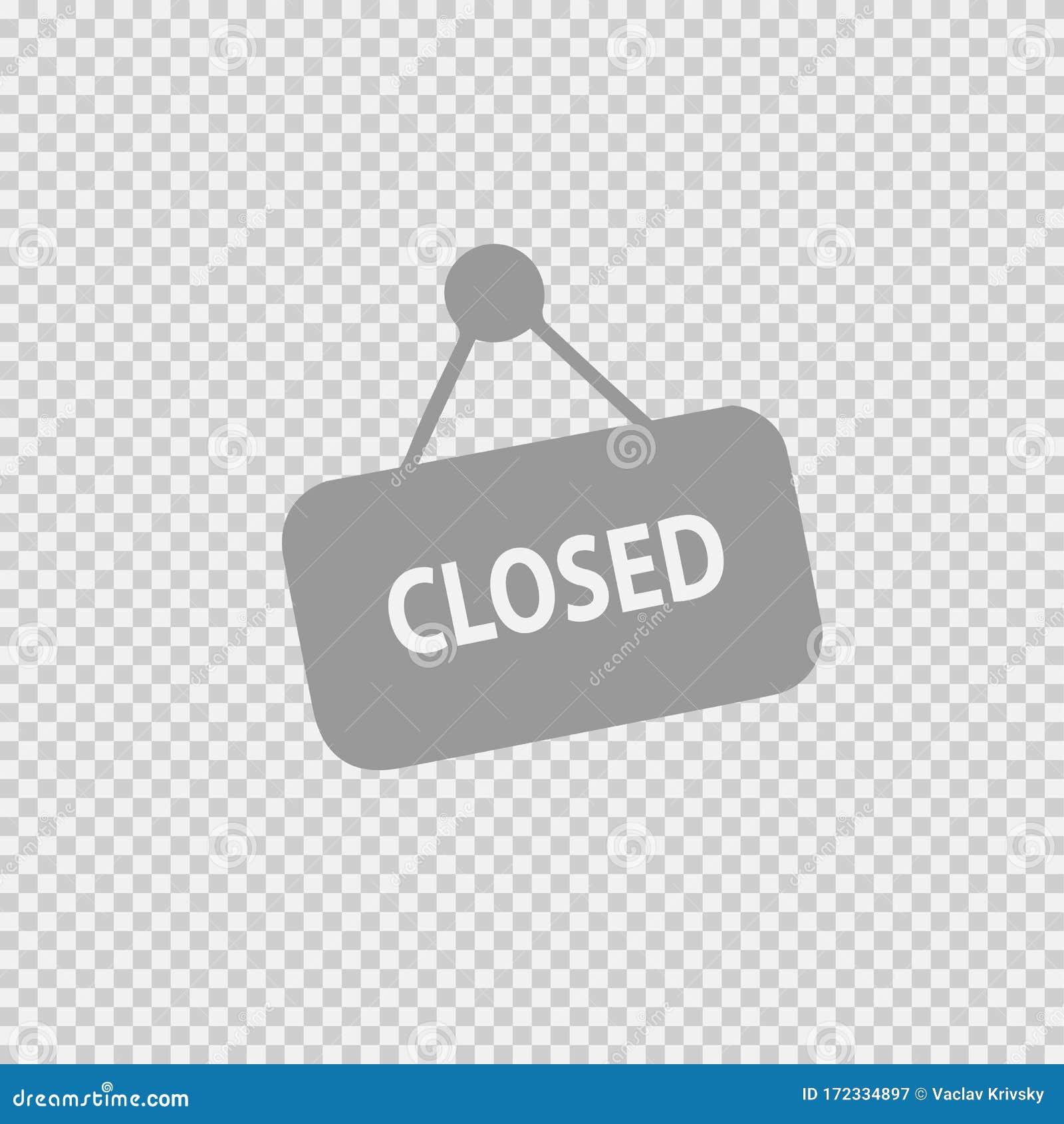 Closed Sign Text Vector Icon Stock Vector - Illustration of market ...