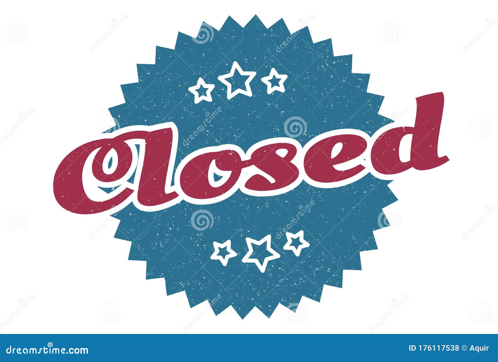 Closed Sign. Closed Vintage Retro Label Stock Vector - Illustration of ...