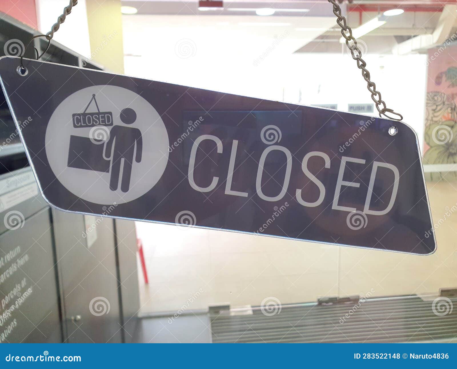 Closed signage stock photo. Image of close, background - 283522148