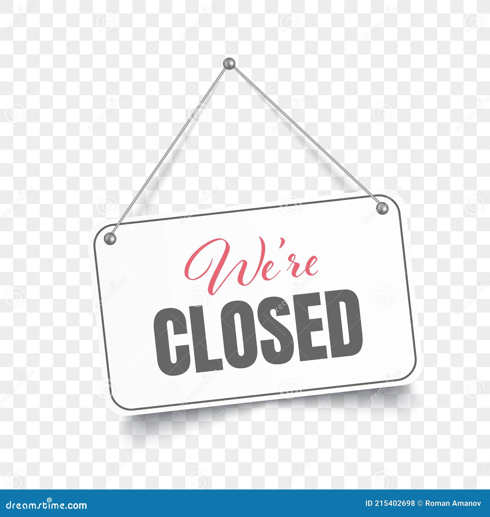We are closed signboard. stock vector. Illustration of information ...