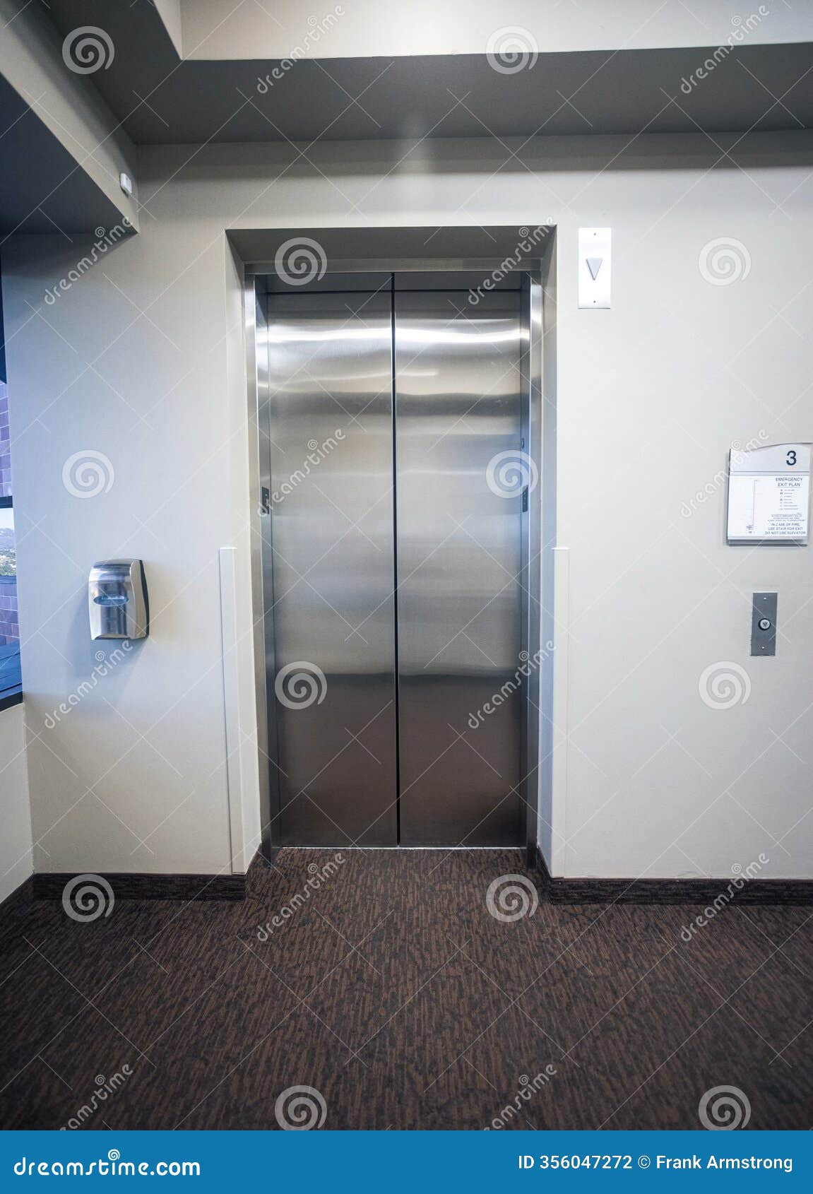 Silver Elevator In A Building With Open Door Royalty-Free Stock Photo ...