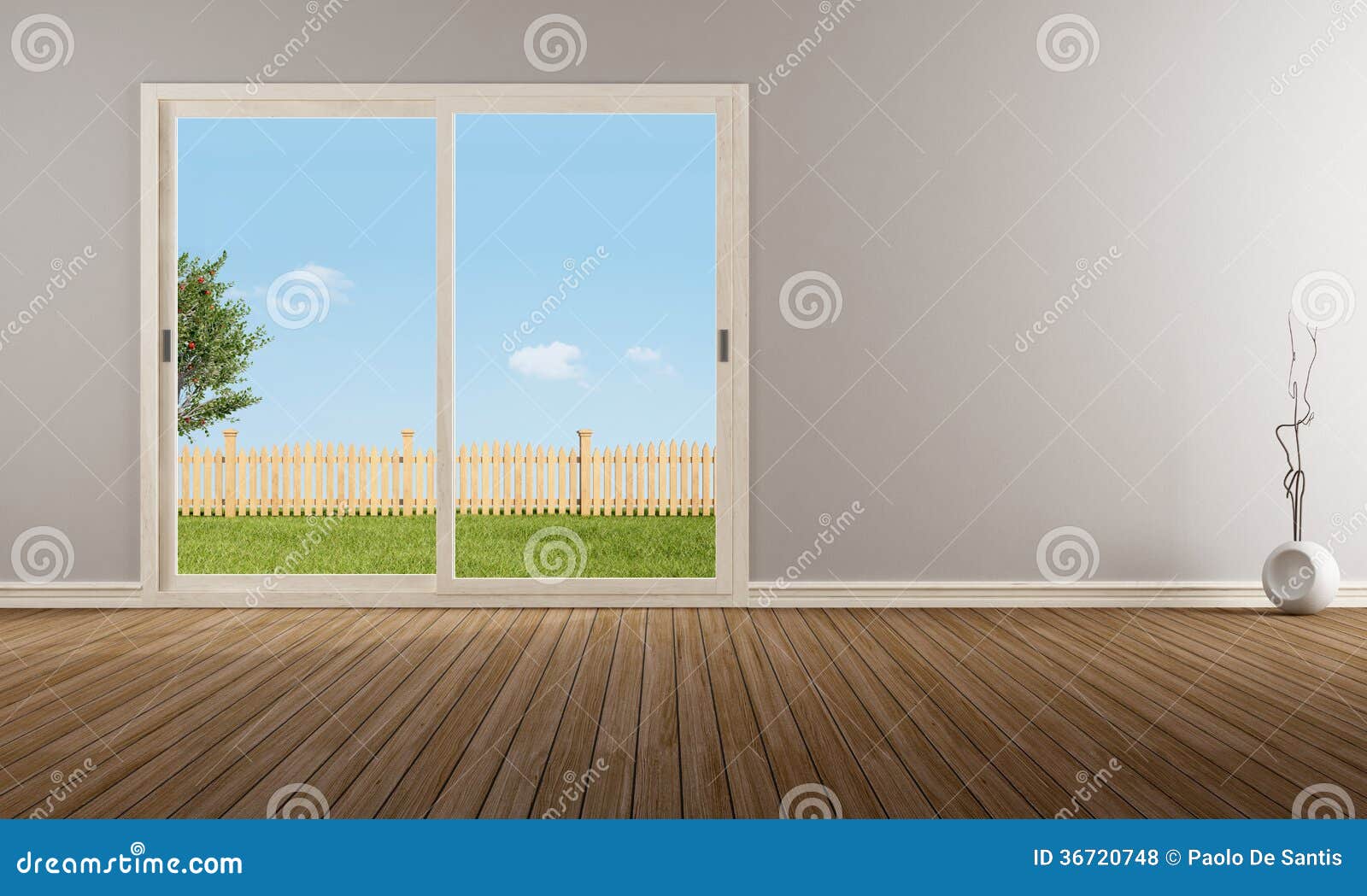 Open Empty Room Window