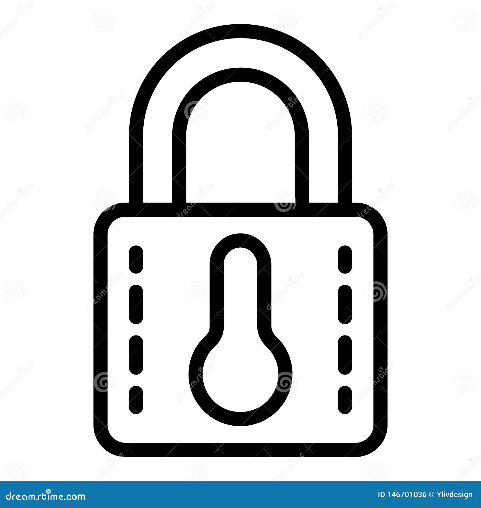 Closed Smart Lock Icon, Outline Style Stock Vector - Illustration of ...