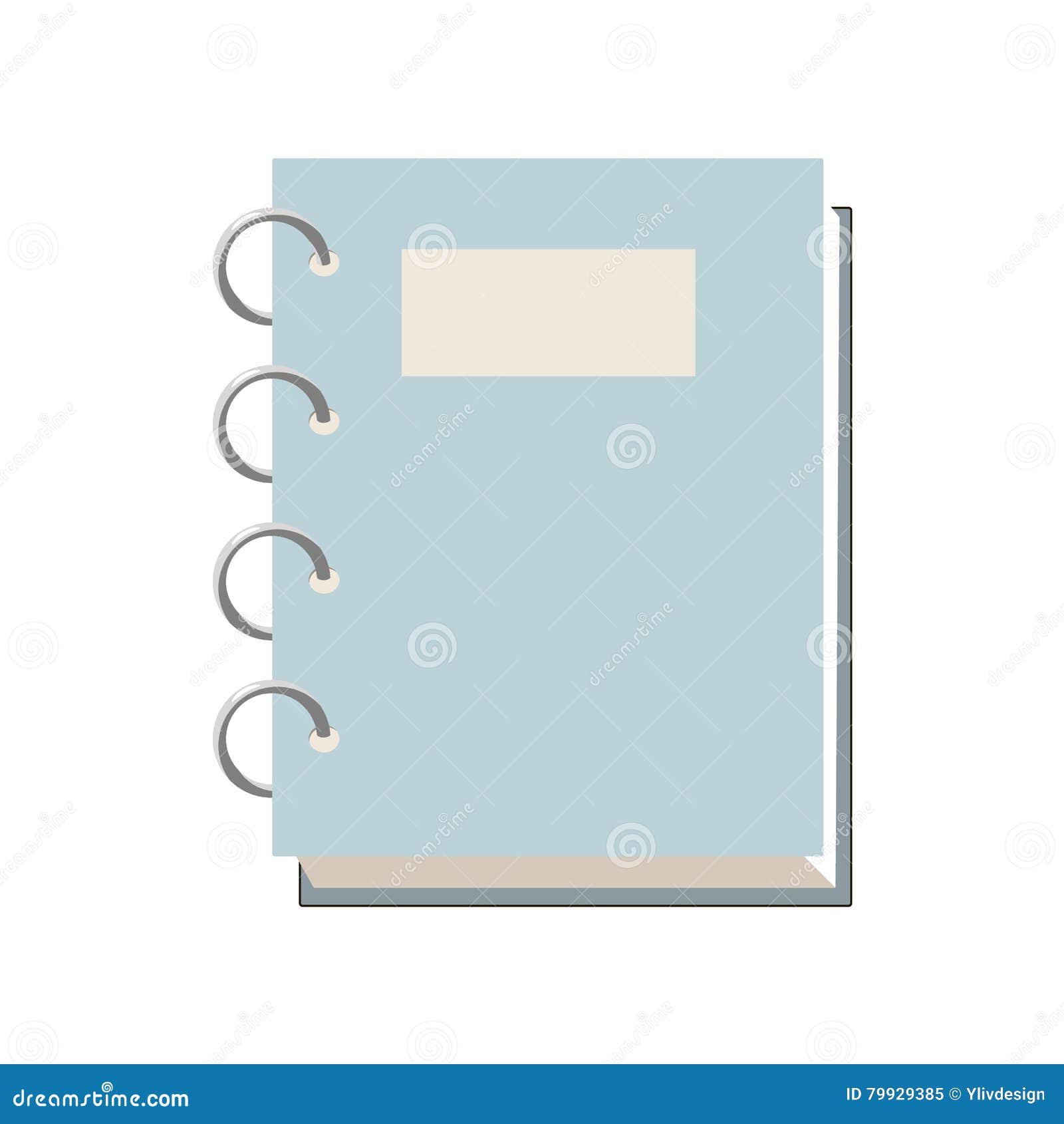 Closed Spiral Notebook Icon, Cartoon Style Stock Vector - Illustration ...