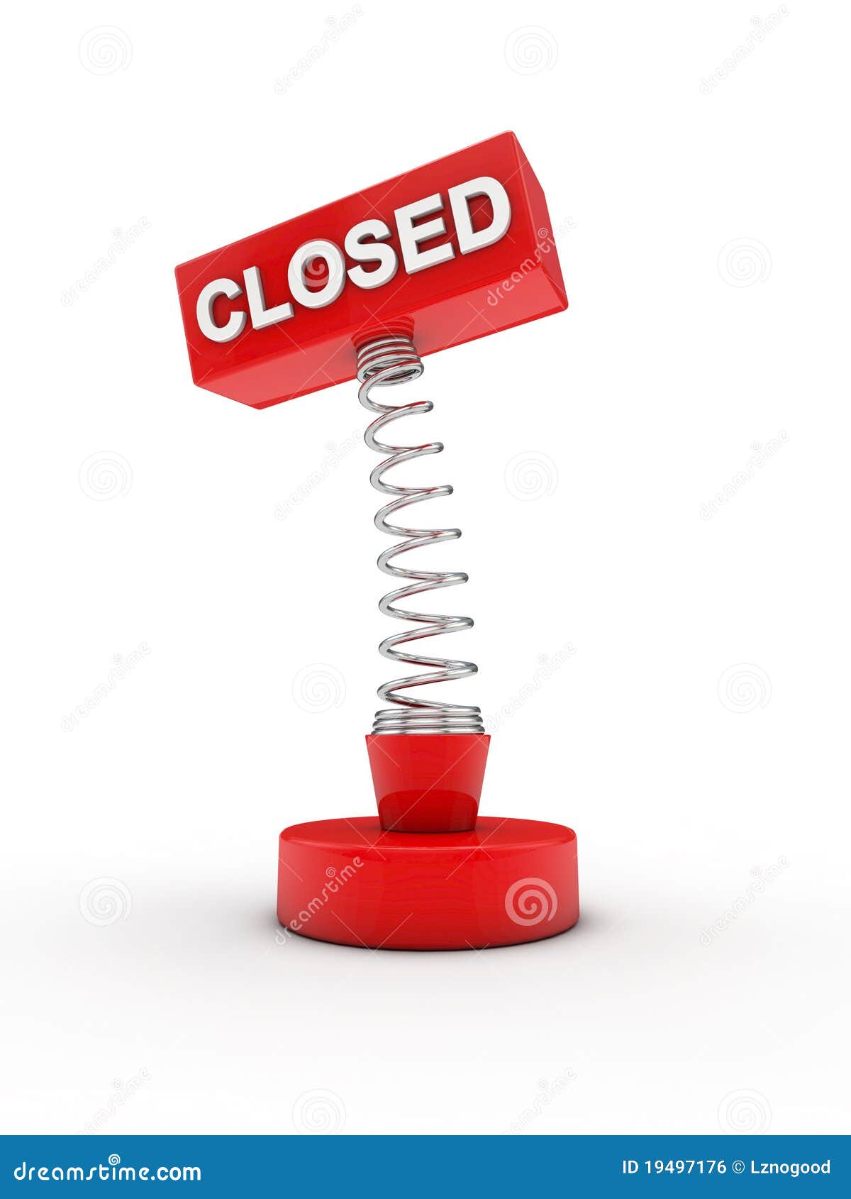 Closed on a spring stock illustration. Illustration of sale - 19497176