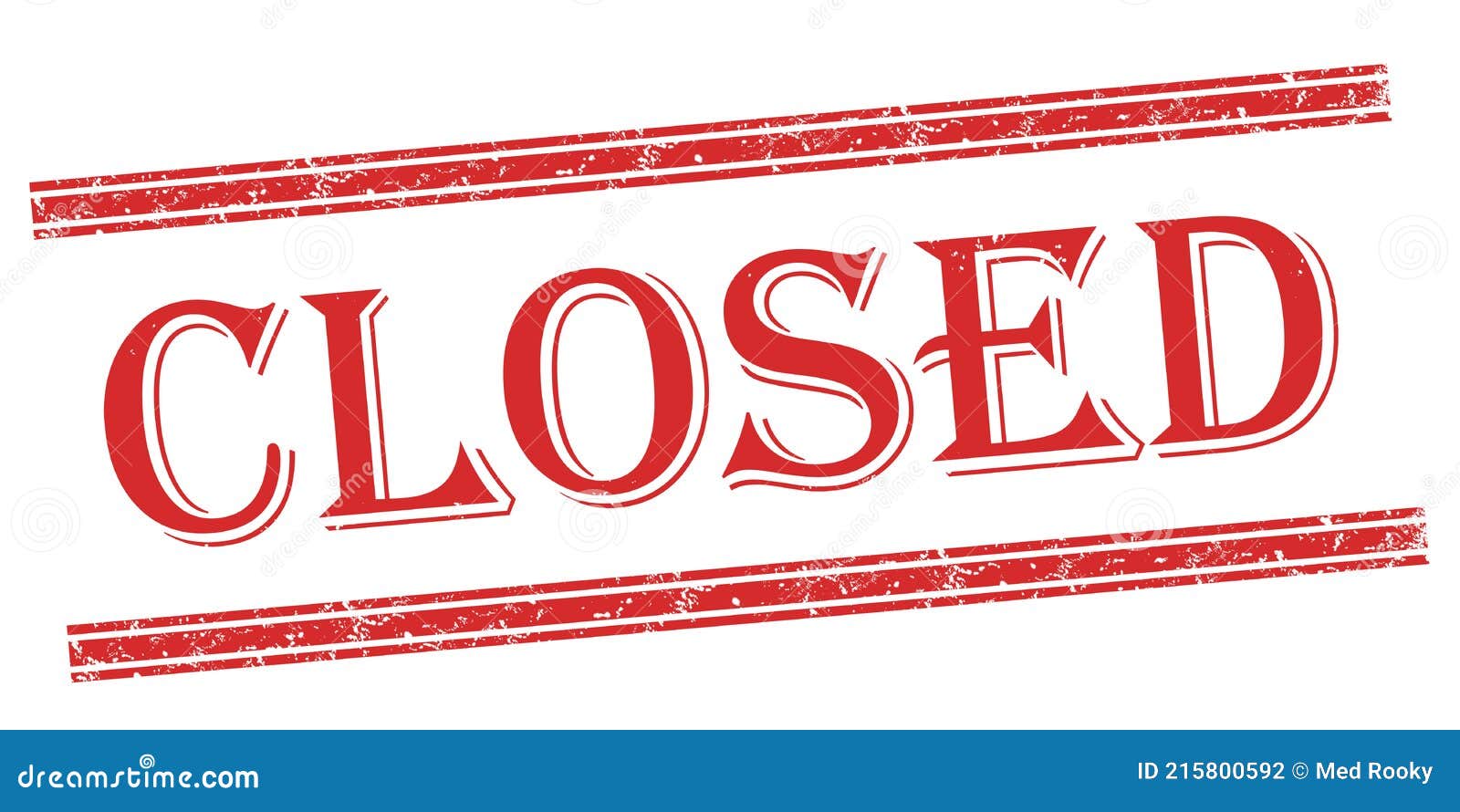 CLOSED Stamp Office Rubber Red Sign. on White Stock Illustration ...