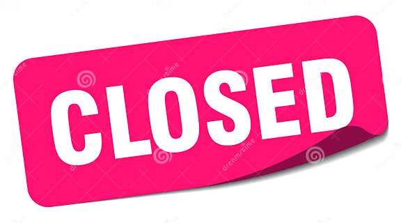 Closed Sticker. Closed Label Stock Vector - Illustration of vector ...