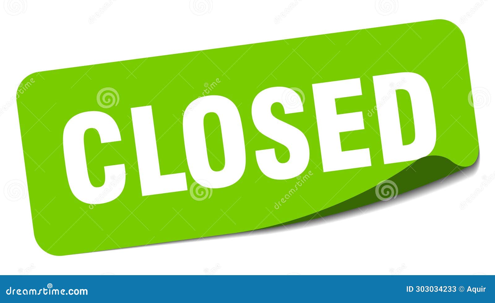 Closed Sticker. Closed Label Stock Vector - Illustration of template ...