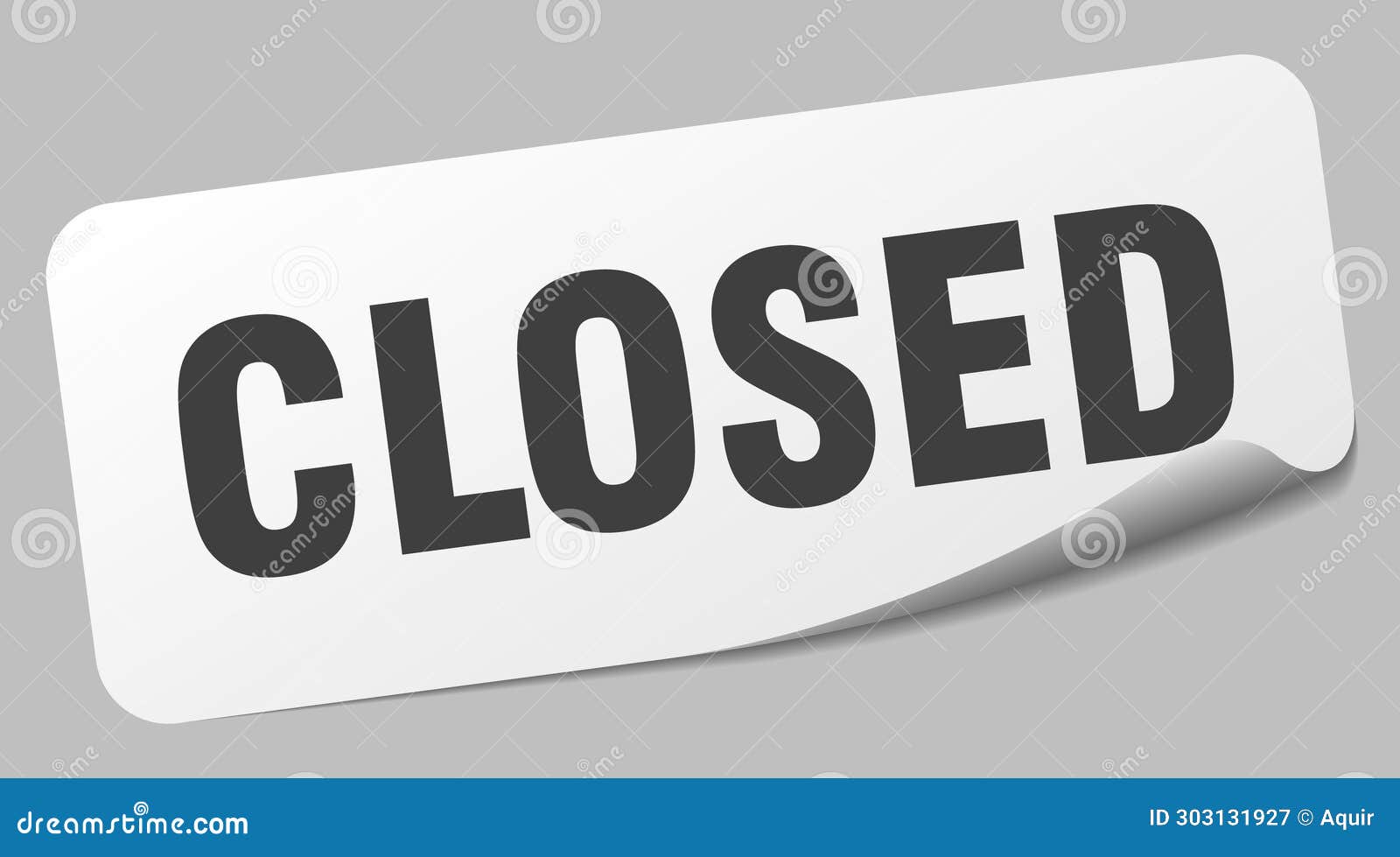 Closed Sticker. Closed Label Stock Vector - Illustration of white ...