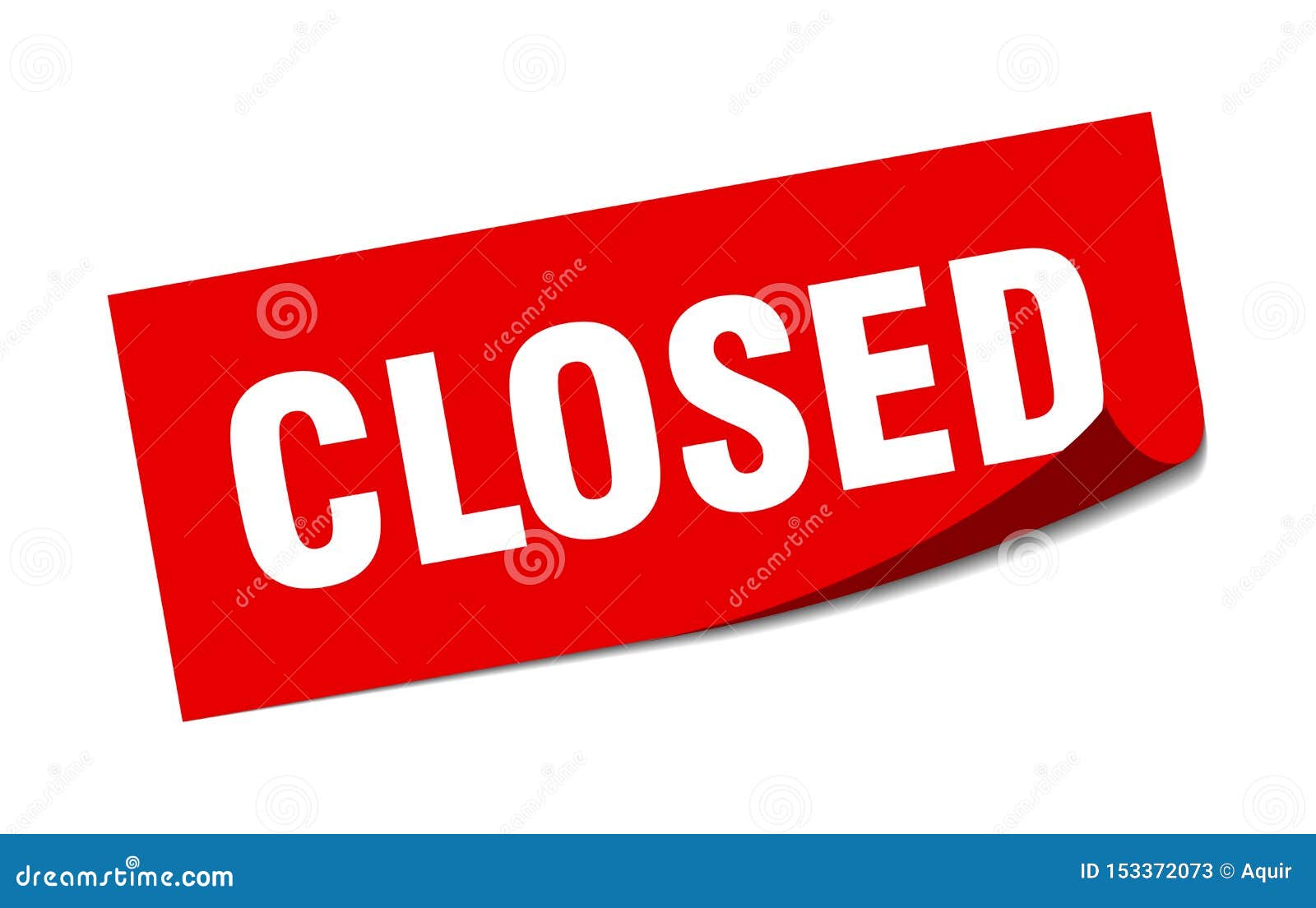 Closed sticker. stock vector. Illustration of price - 153372073