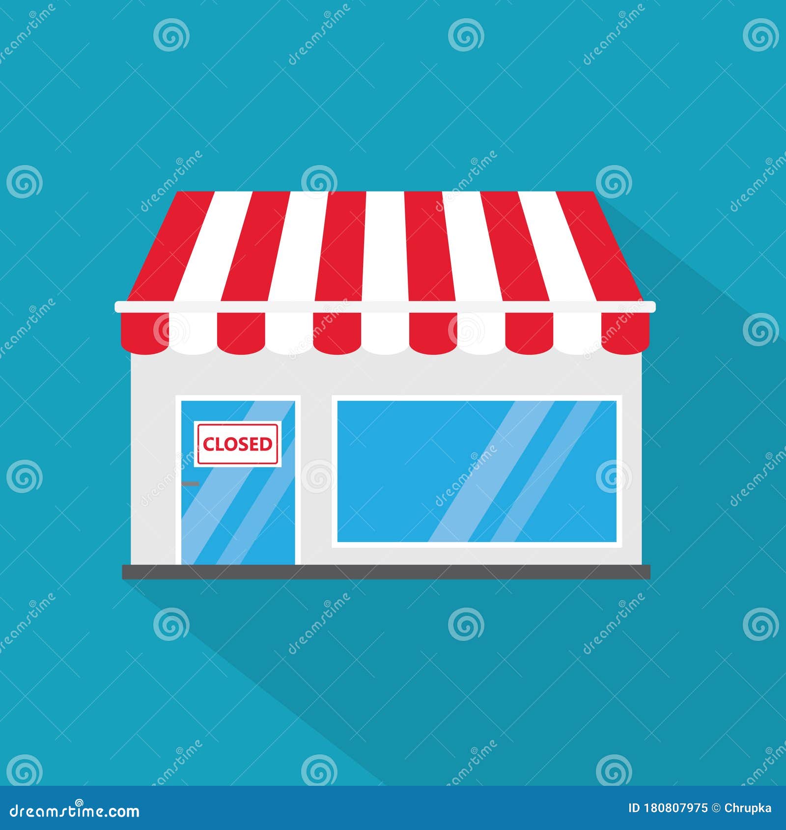 Closed store icon stock vector. Illustration of pandemic - 180807975