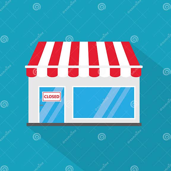 Closed store icon stock vector. Illustration of pandemic - 180807975