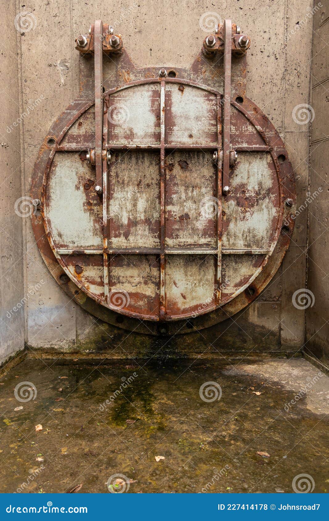 A Closed Storm Drain Hatch stock photo. Image of hatch - 227414178