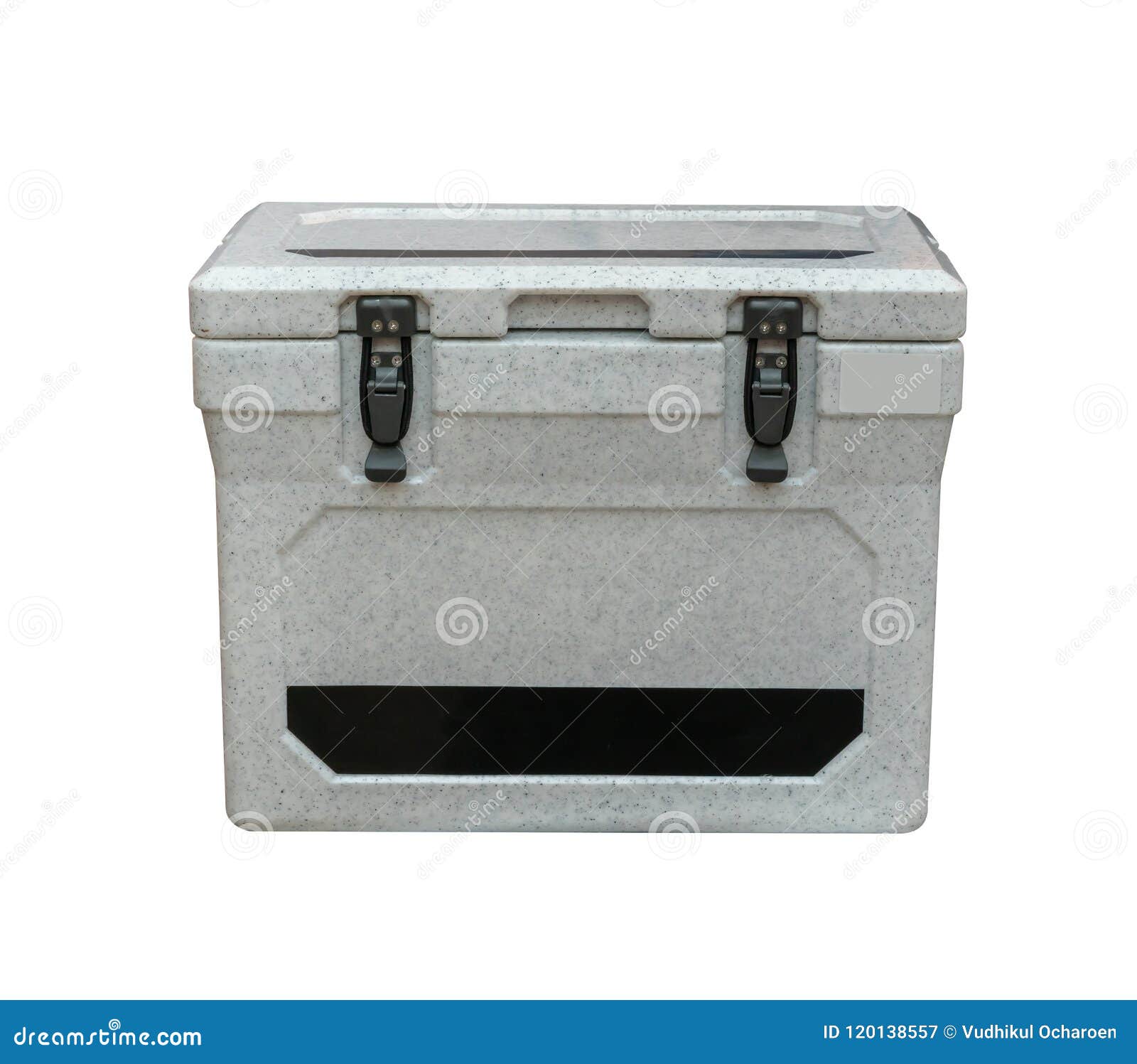 Closed Styrofoam Storage Box with Locks Isolated on White Stock Image ...