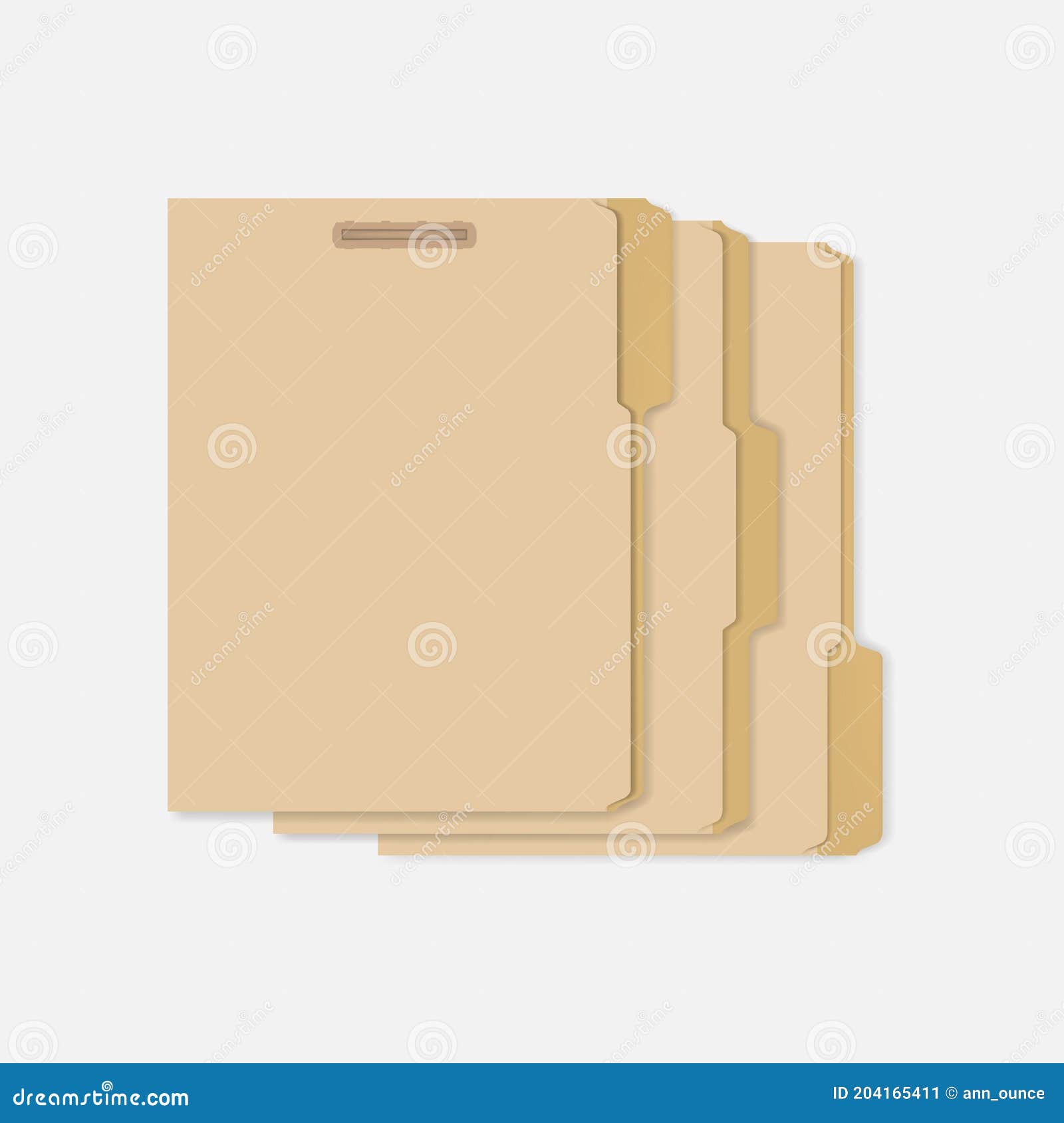 Variously Tabbed Colored File Folders With Fastener To Keep Paper ...