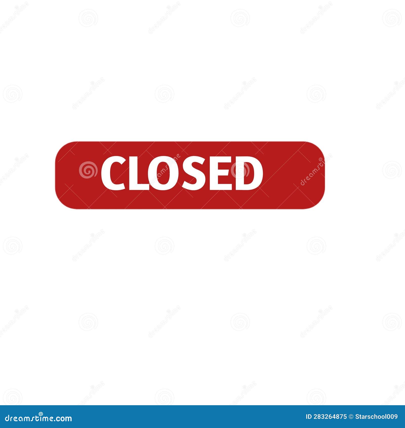 Closed Text with White Background. Stock Illustration - Illustration of ...