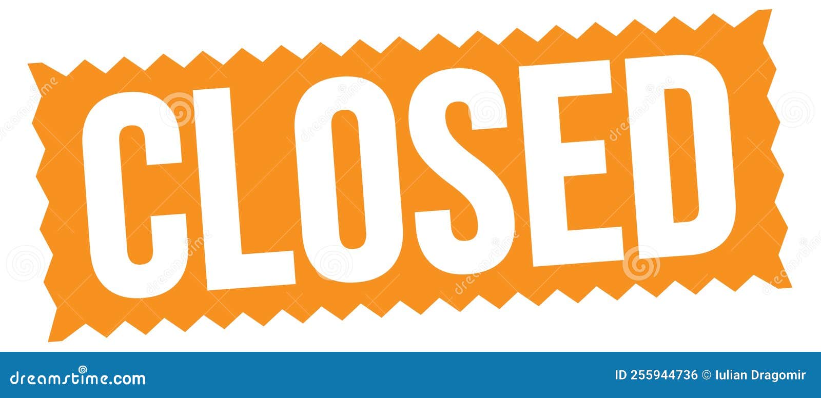 CLOSED Text Written on Orange Stamp Sign Stock Illustration ...