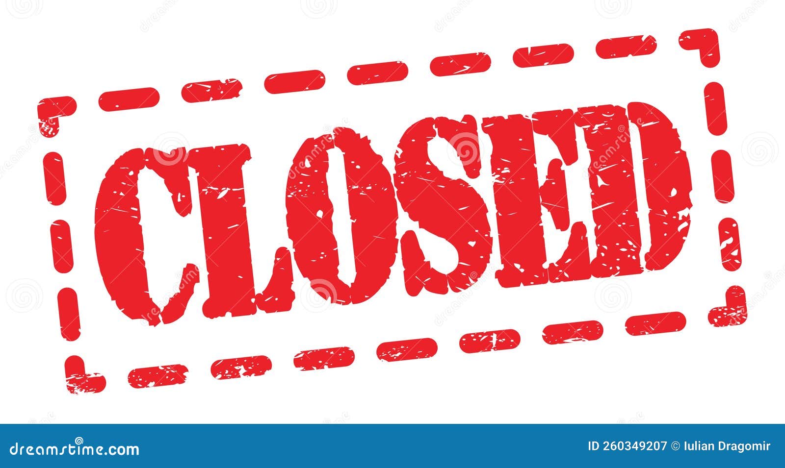 CLOSED Text Written on Red Stamp Sign Stock Illustration - Illustration ...