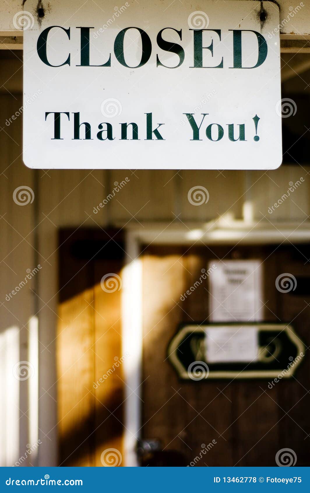 Closed thank you sign stock photo. Image of store, thank - 13462778