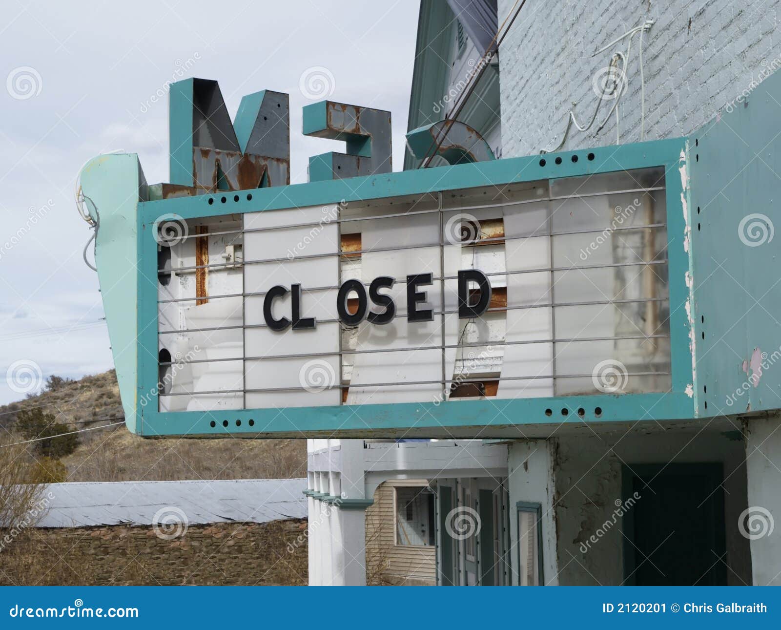 Closed theater stock image. Image of peeling, tumbleweed - 2120201