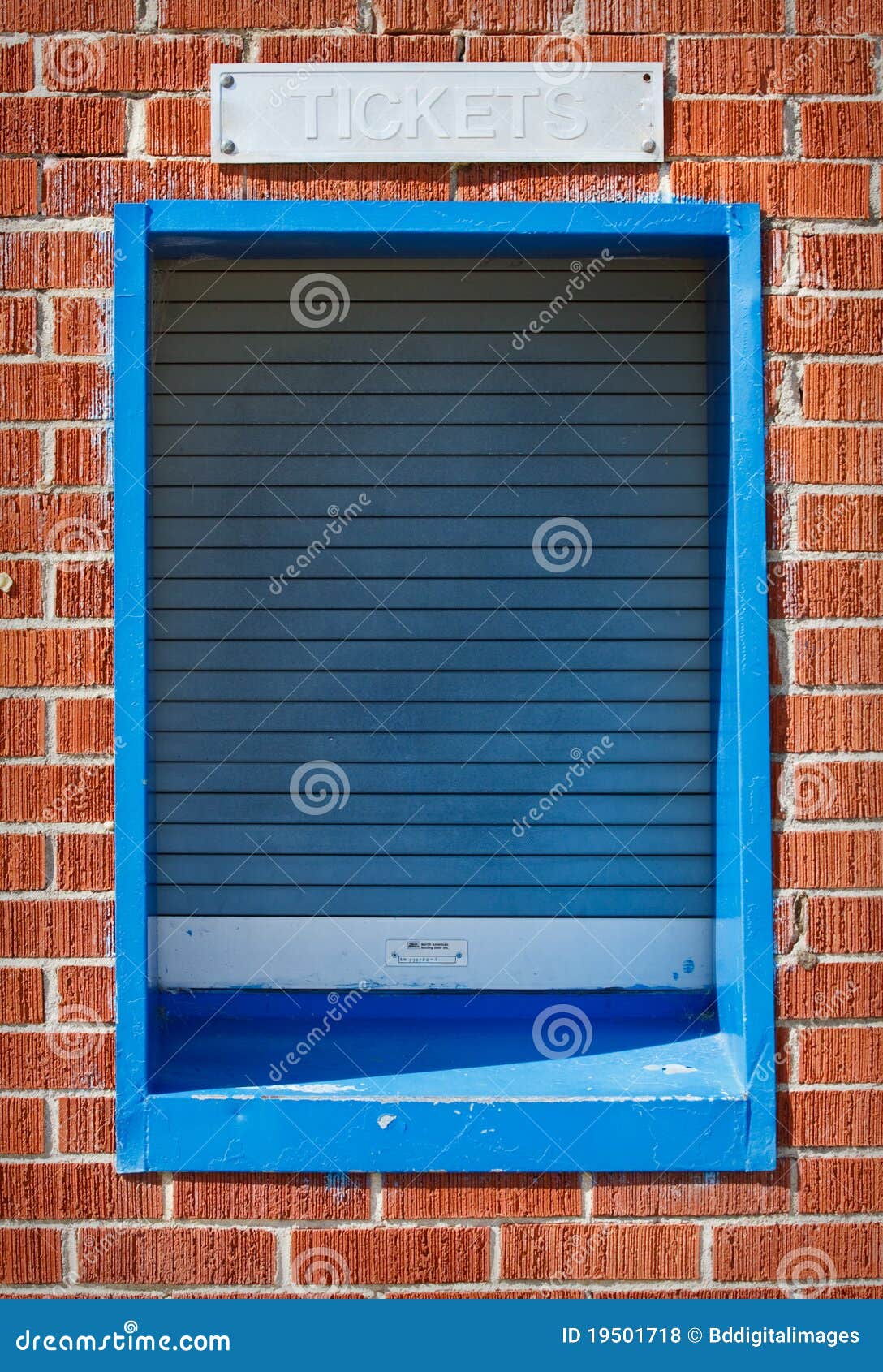 Closed Ticket Window stock photo. Image of window, entertainment - 19501718