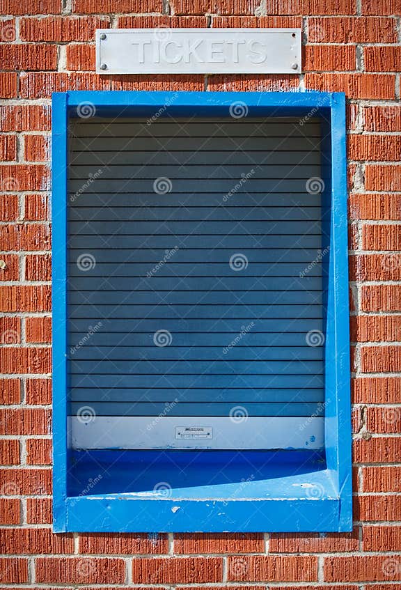 Closed Ticket Window stock photo. Image of window, entertainment - 19501718