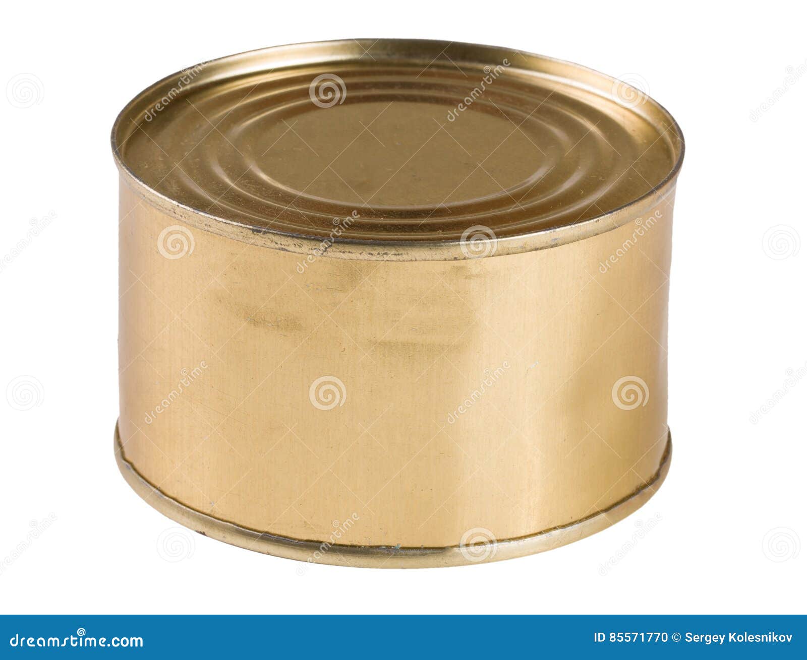 Closed Tin Can with Fish Isolated on White Background Stock Photo ...