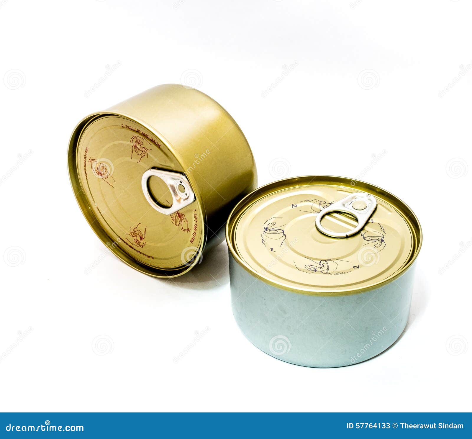 Closed Tin Can with Open Key Stock Image - Image of food, background ...