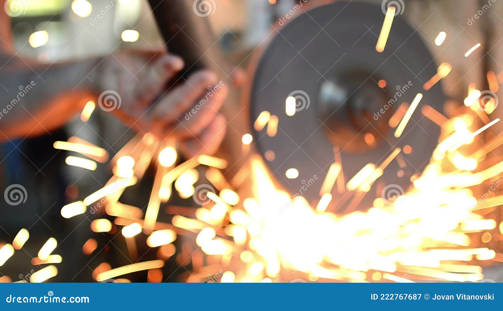 Grinding Stone with Sparks stock image. Image of disc - 222767687