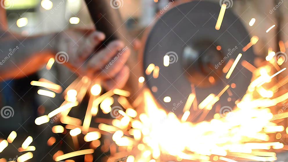 Grinding Stone with Sparks stock image. Image of disc - 222767687