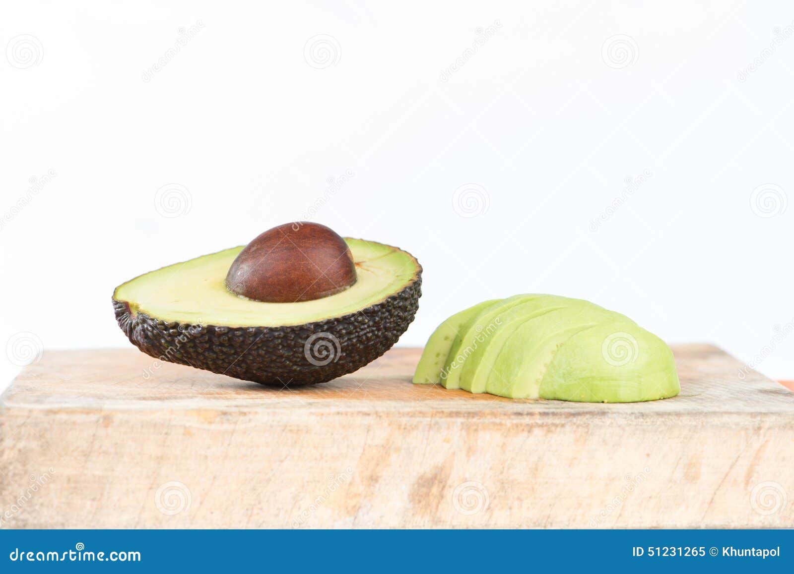 Closed Up Half of Avocado Fruit on White Stock Image - Image of group ...