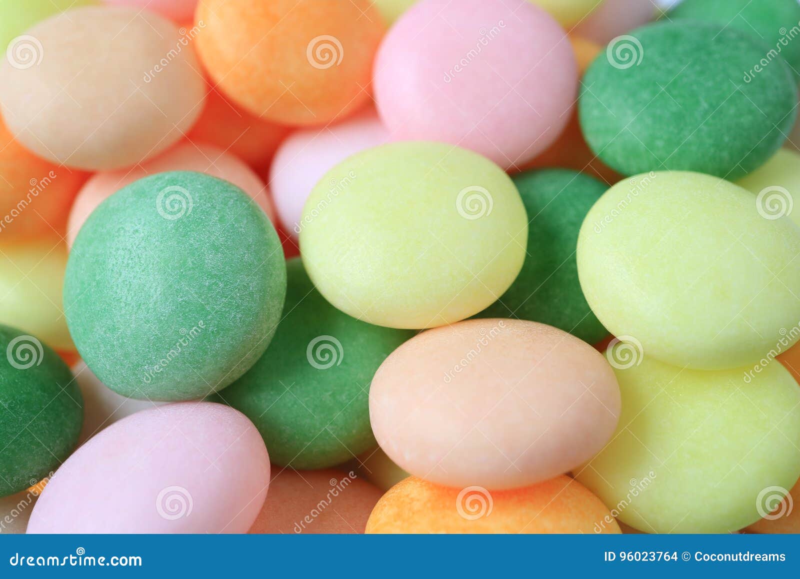 Closed Up Heap of Pastel Color Round Candies, for Background with ...