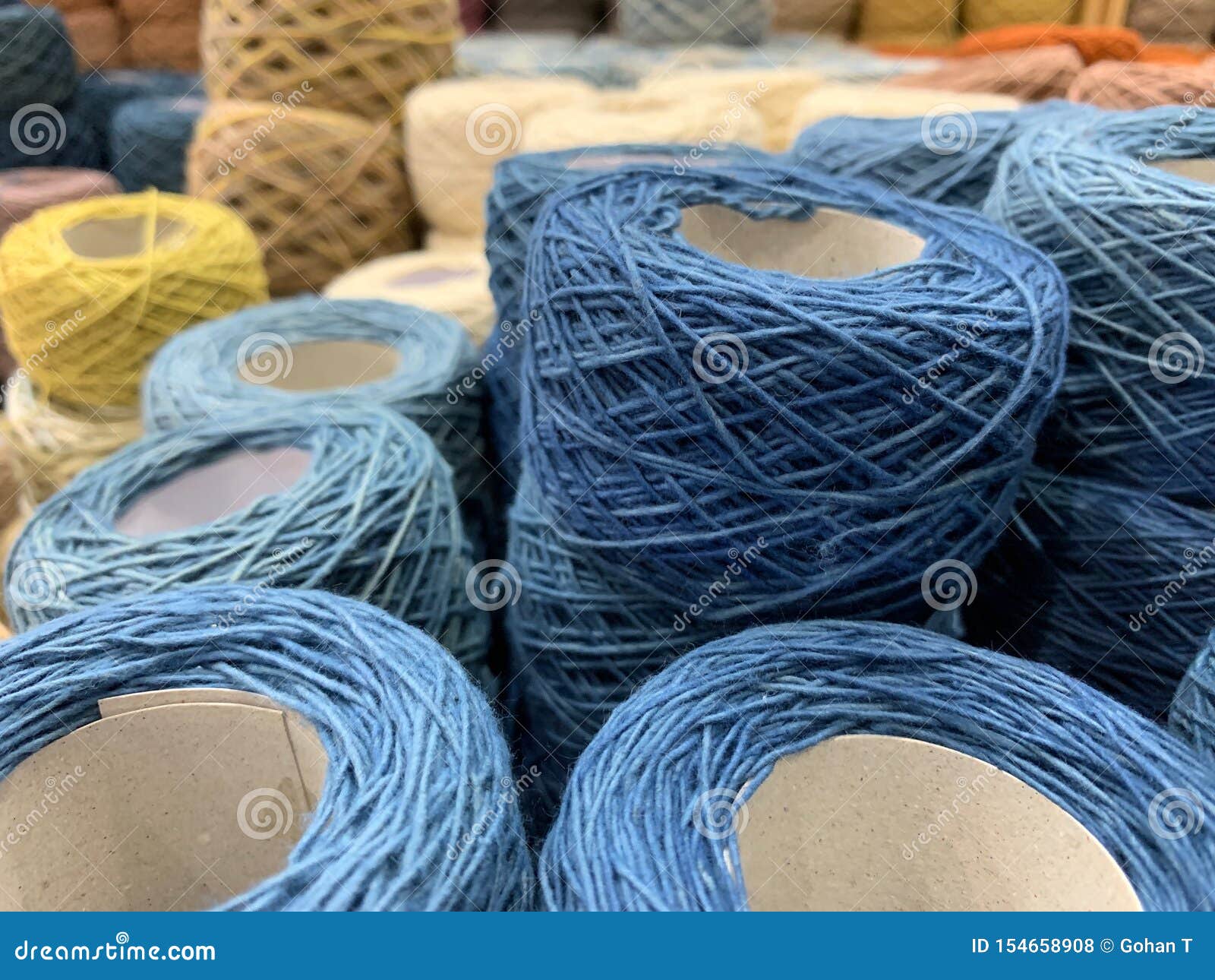 Closed Up Image of Blue Crochet Thread for Weaving Stock Photo - Image ...