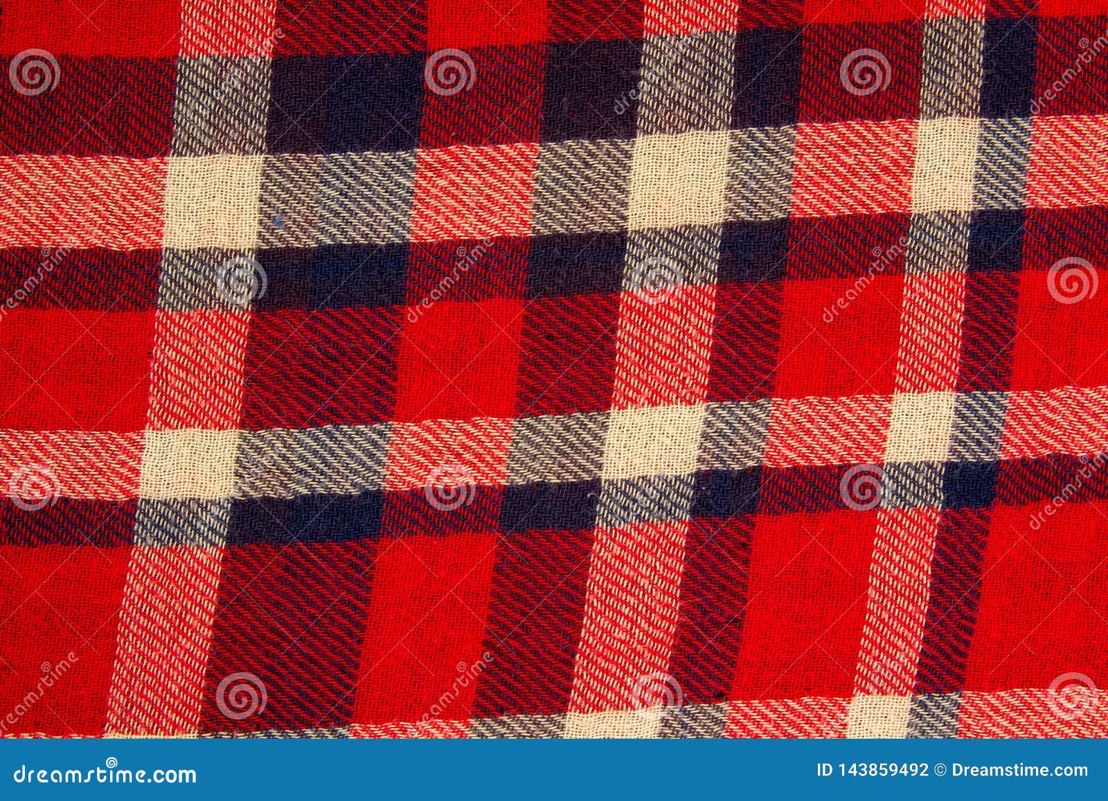 Closed Up Texture of Bluee, White and Red Hipster Shirt Check Pattern ...