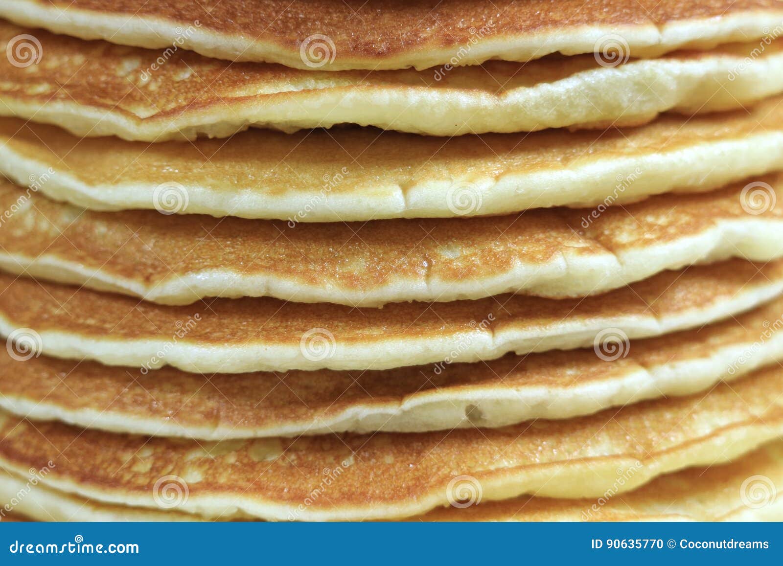 Closed Up Texture of Plain Pancakes Stack, for Background Stock Photo ...