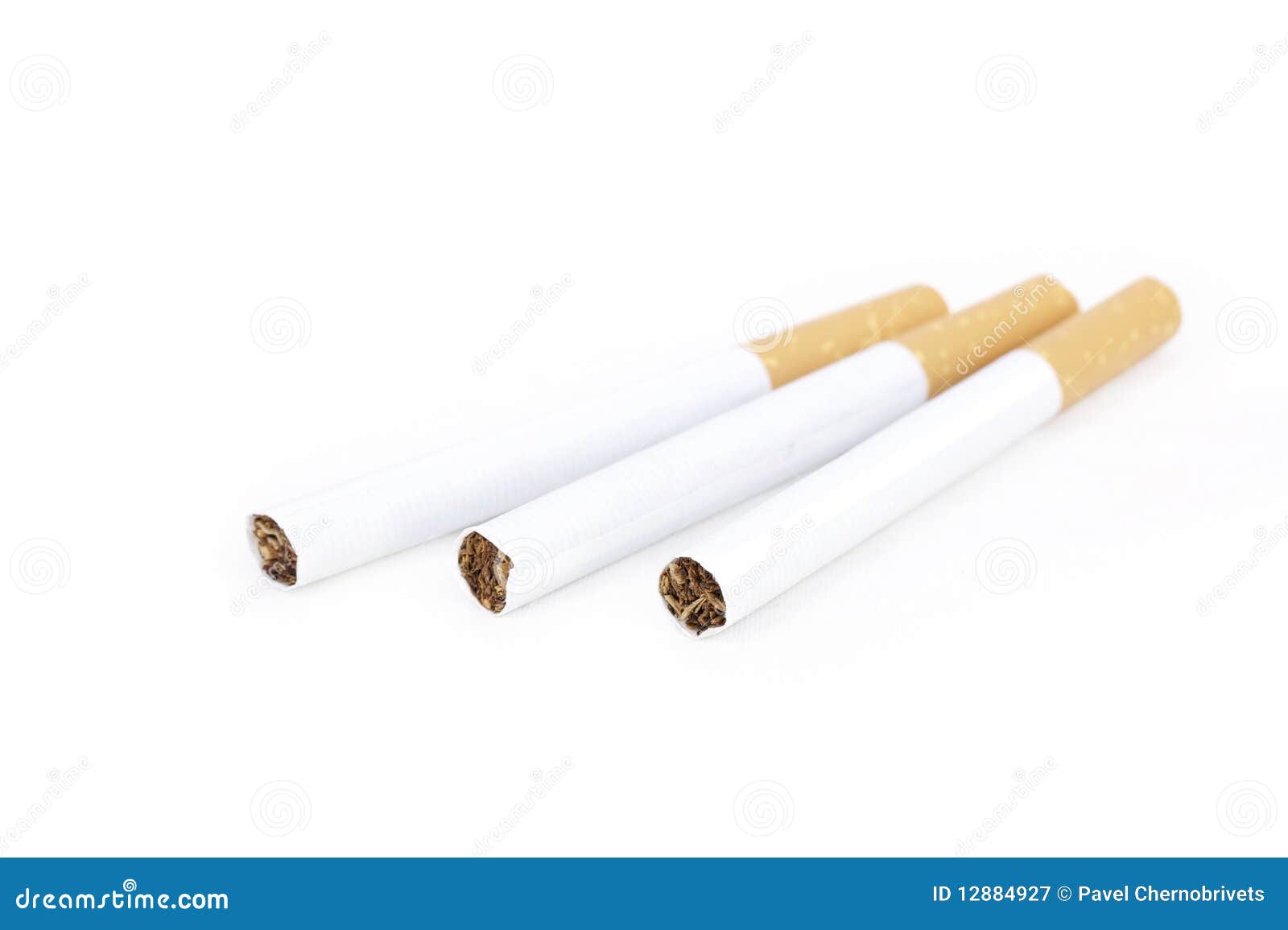 Closed-up Three Cigarettes on White Stock Image - Image of care ...