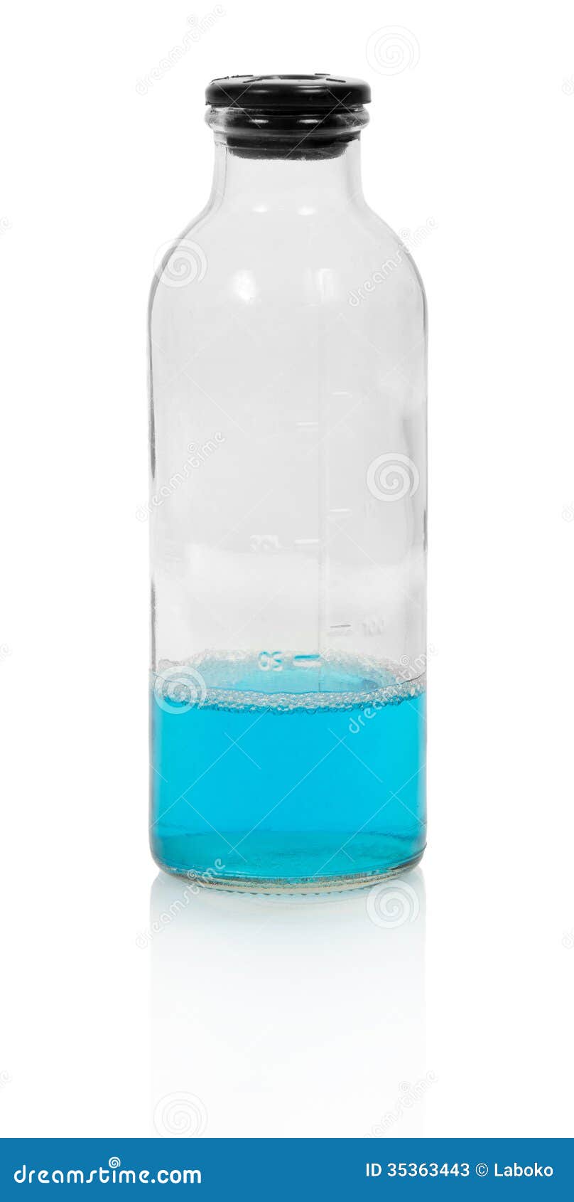 Closed Vial of Blue Chemical Liquid Stock Image - Image of blue, liquid ...