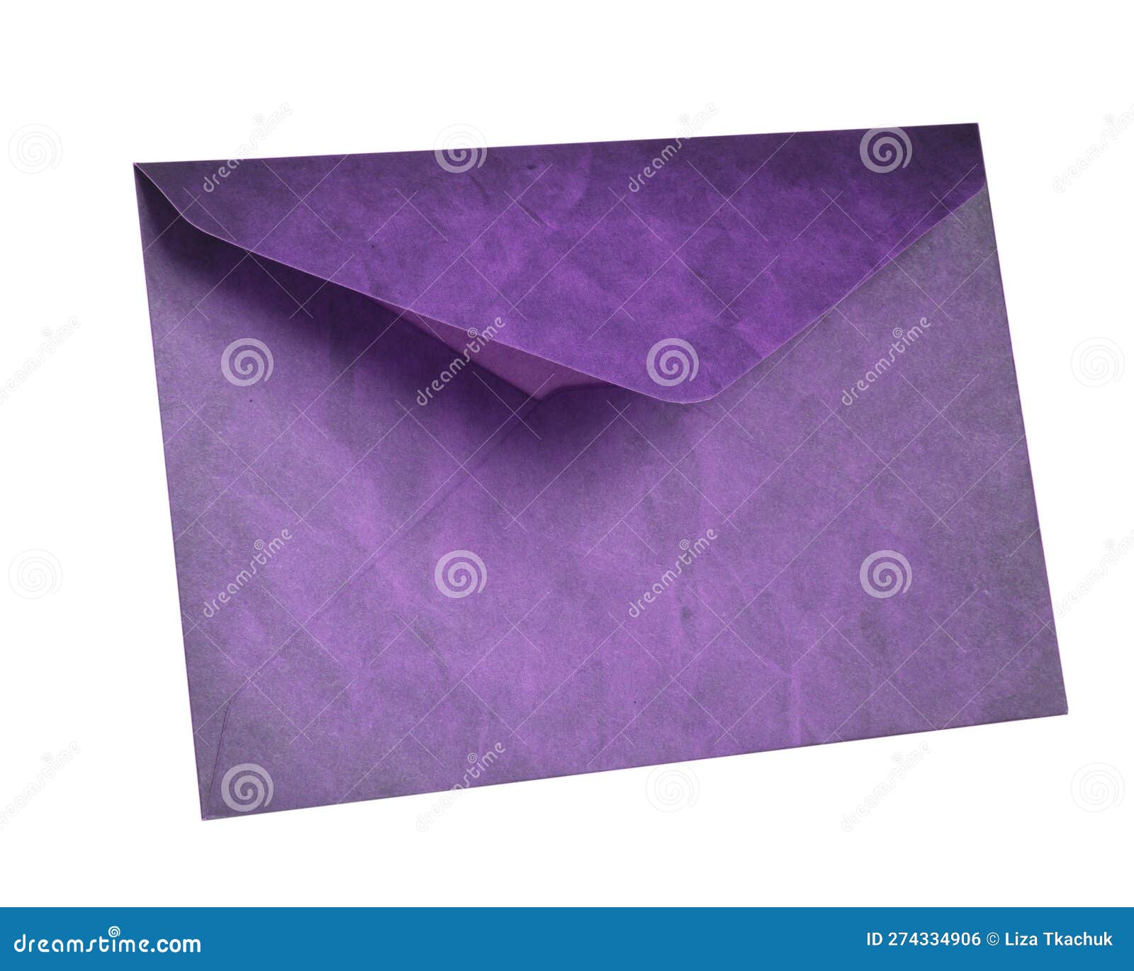 Closed Violet Envelope Isolated on White Background Stock Photo - Image ...