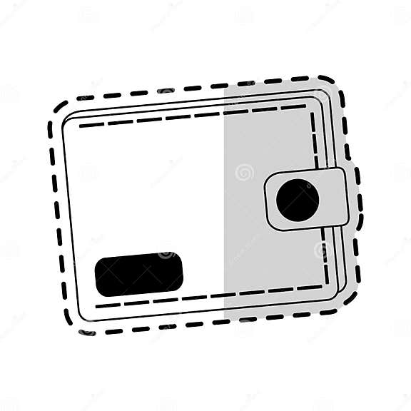 Closed wallet icon image stock illustration. Illustration of baggage ...