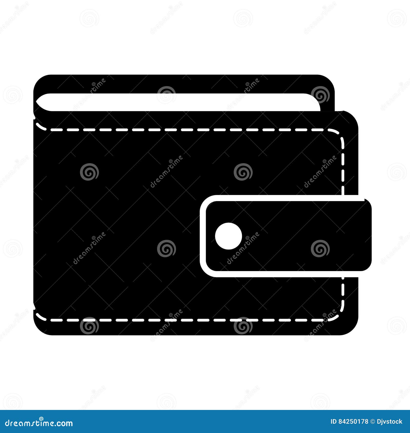 Closed wallet icon image stock vector. Illustration of hand - 84250178