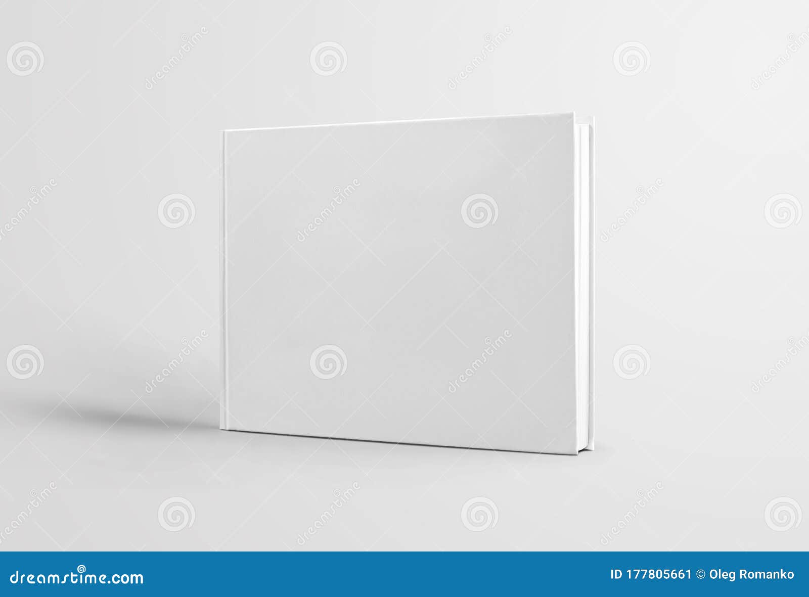 Closed White Book Template with Realistic Shadows, Standing for ...