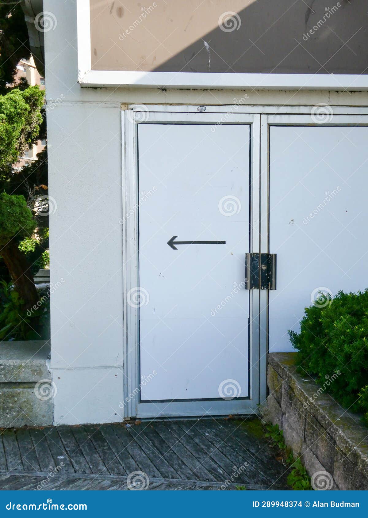 A Closed White Door with Copy Space Stock Photo - Image of empty ...