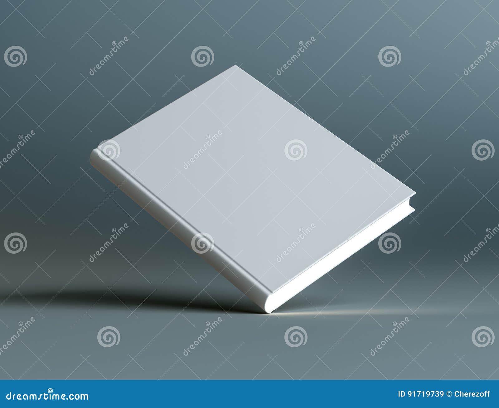A Closed White Empty Book Stands on the Corner Stock Illustration ...