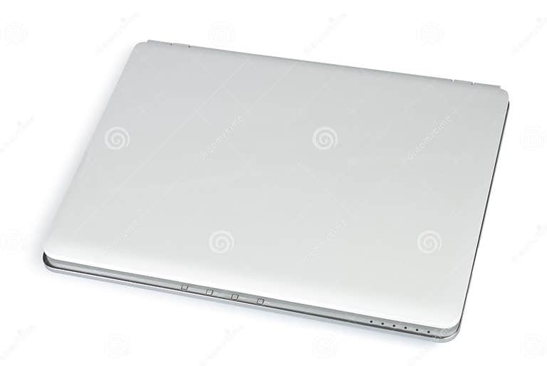 Closed White Laptop stock photo. Image of closeup, electronic - 7793576