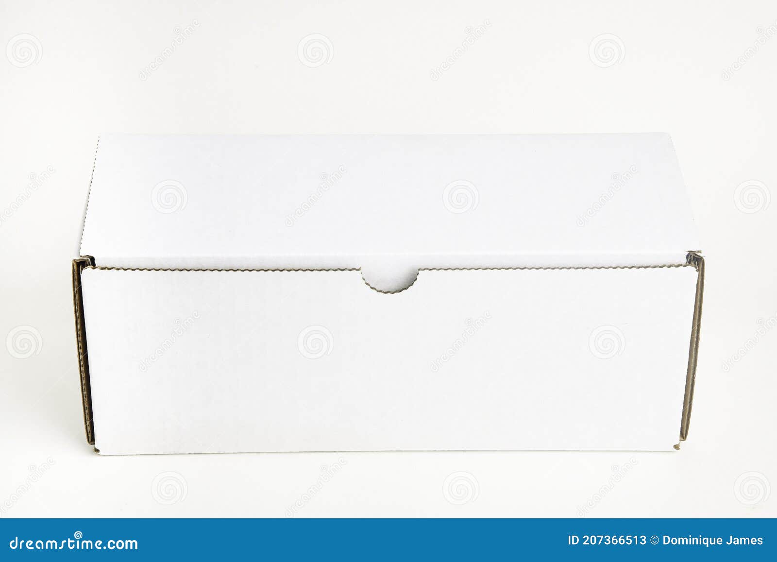 Closed White Rectangular Cardboard Packaging Box Stock Image - Image of ...