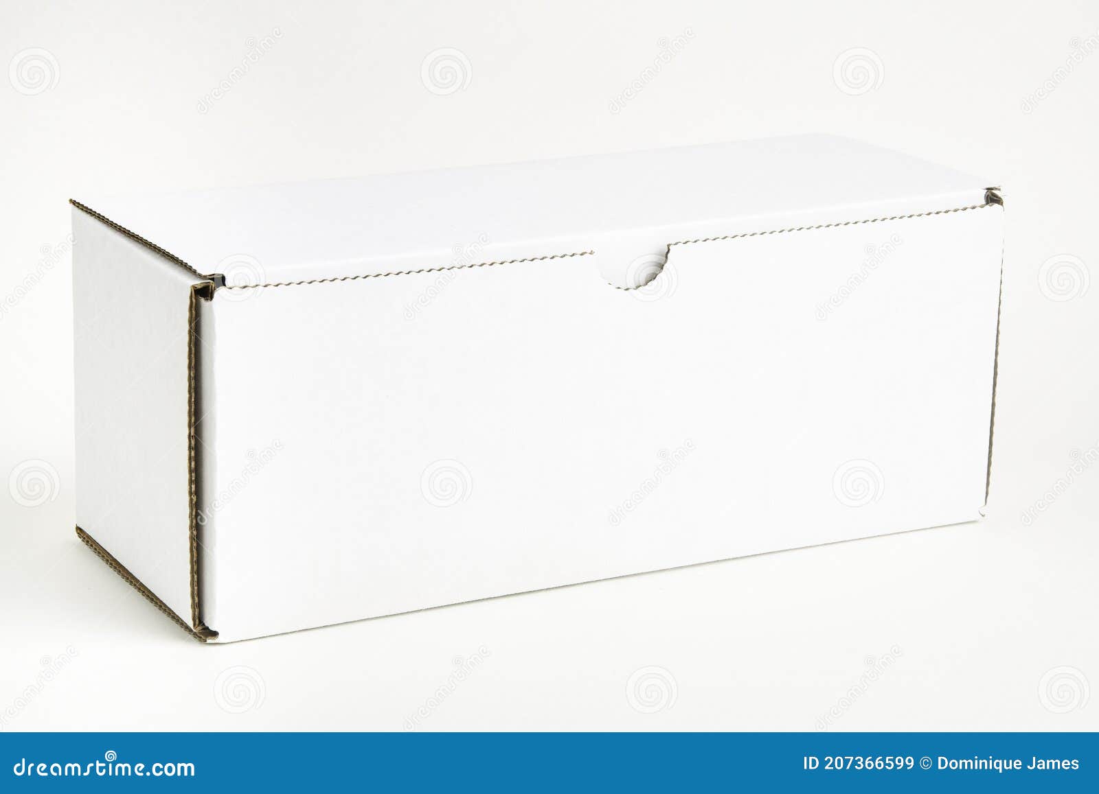 Closed White Rectangular Cardboard Packaging Box Stock Image - Image of ...