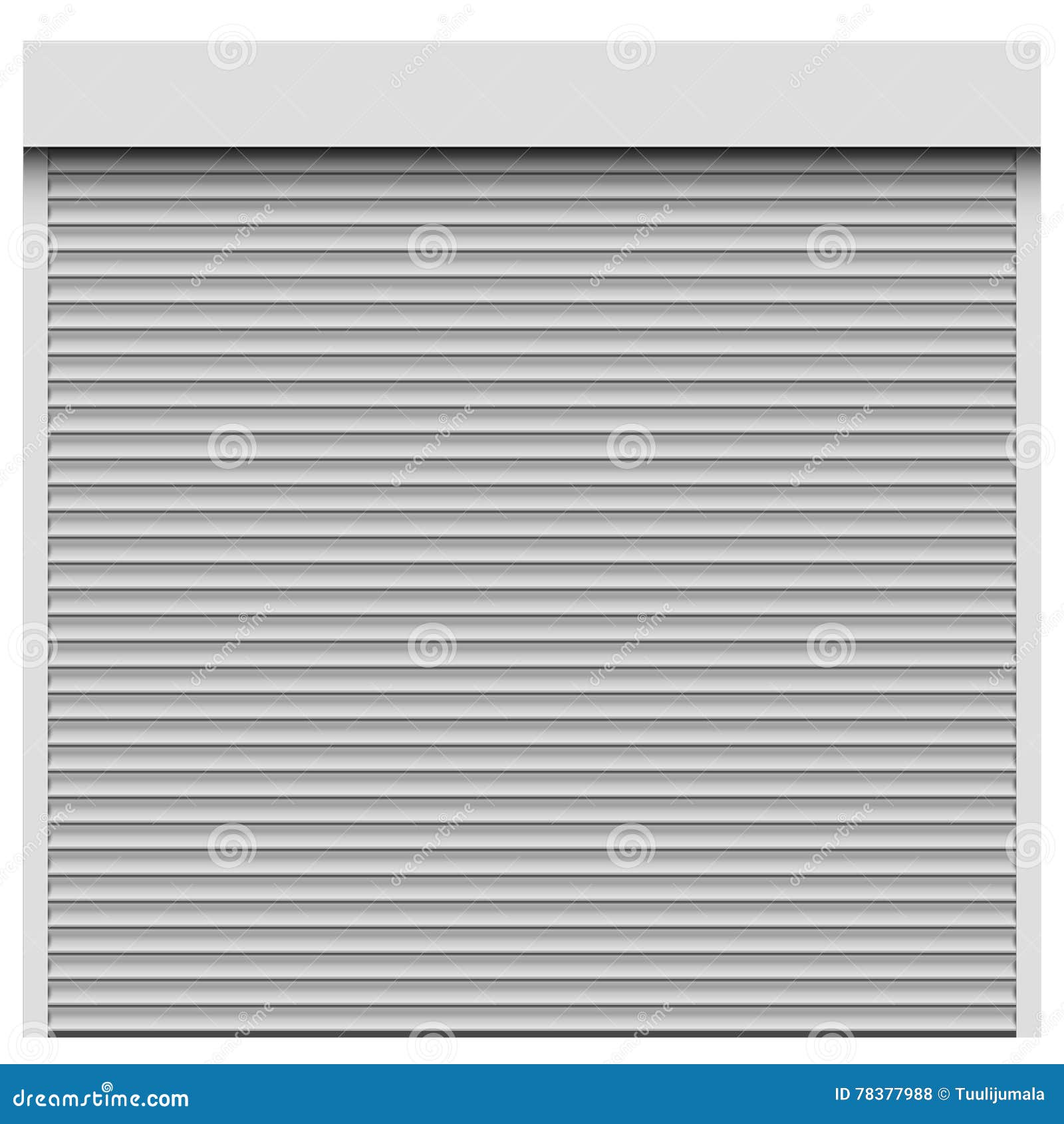 Closed White Roller Shutter Template. Stock Vector - Illustration of ...