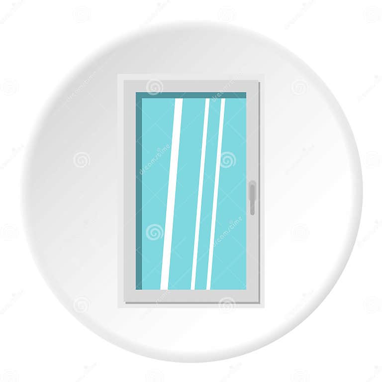 Closed White Window Icon Circle Stock Vector - Illustration of ...